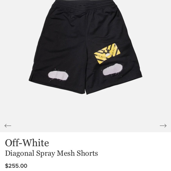 Off-White | Shorts | Offwhite Black Shorts | Poshmark